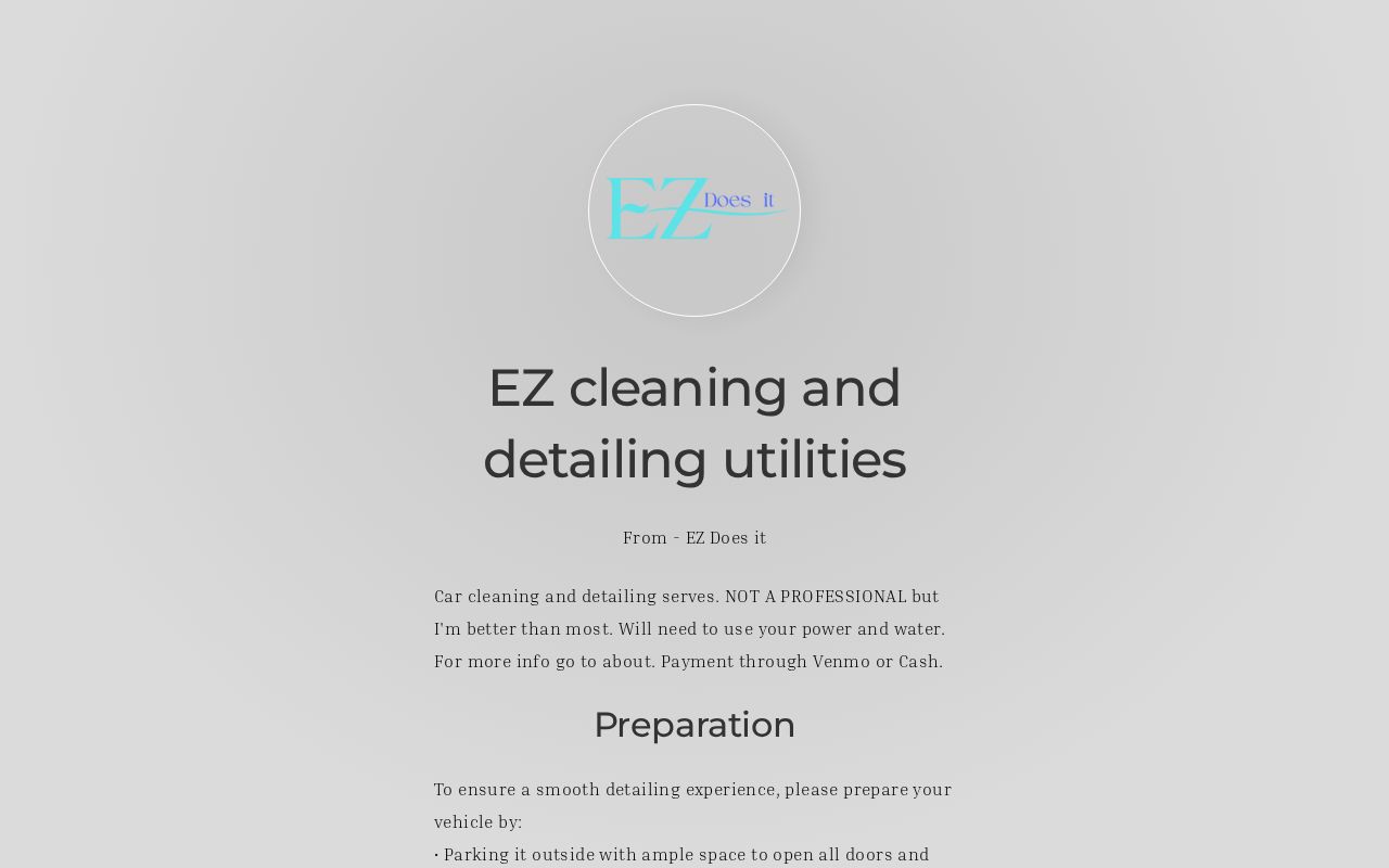 EZ cleaning and detailing utilities